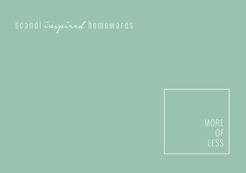 More of Less - Cross and Co Creative